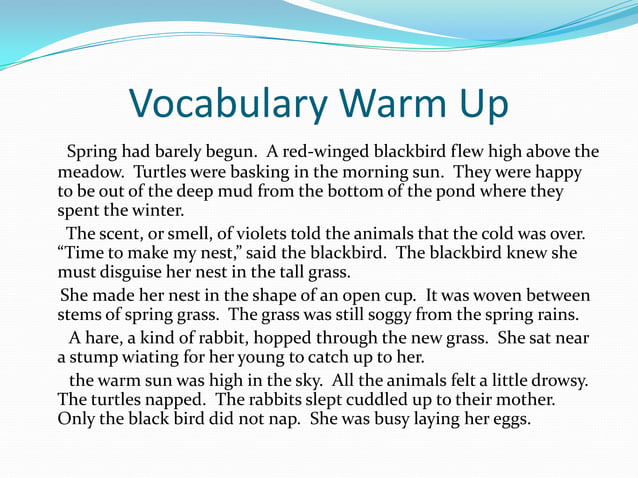 Vocabulary slides hungry little hare | PPTX