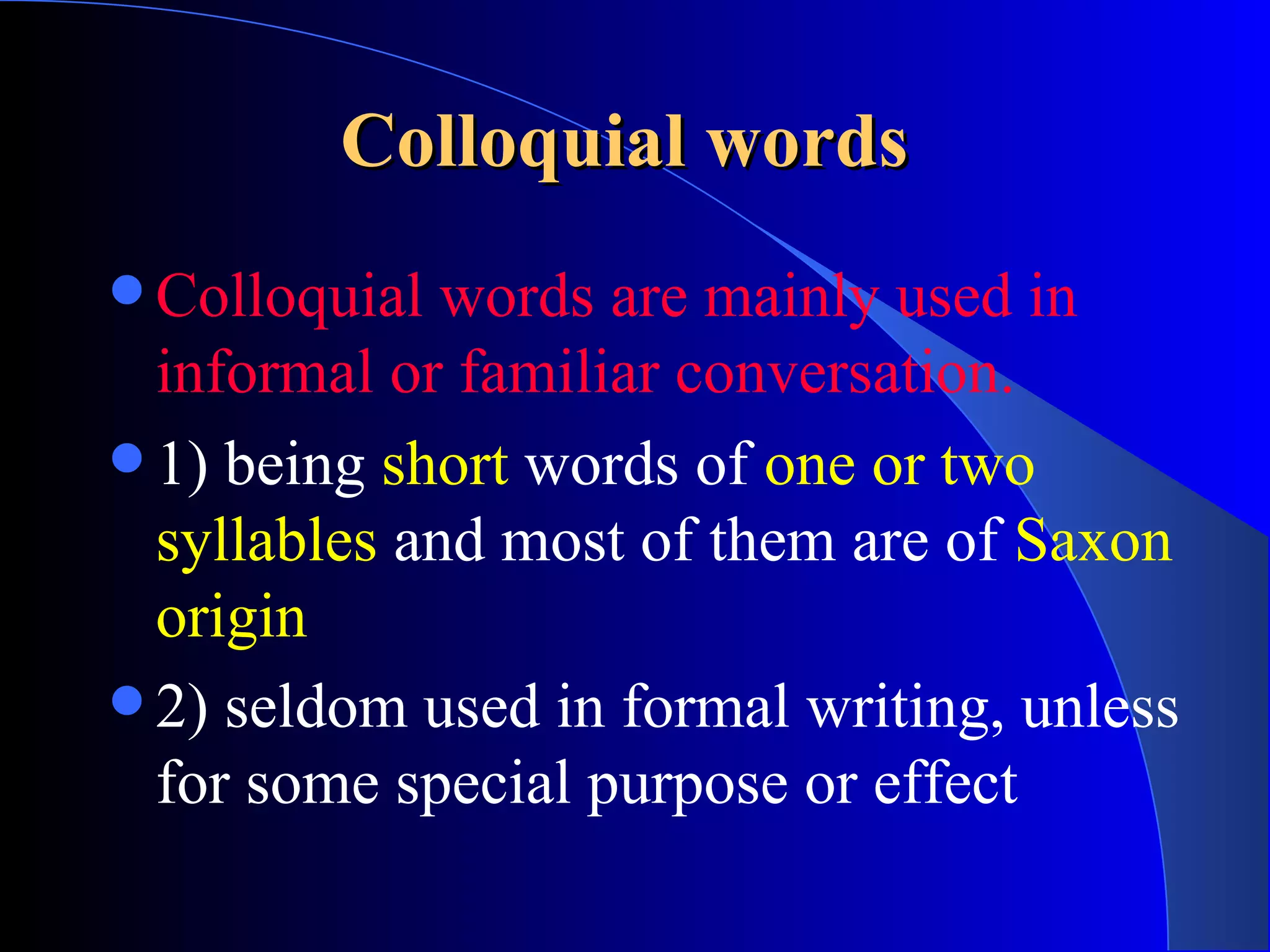 Stylistic Classification of English Vocabulary | PPT