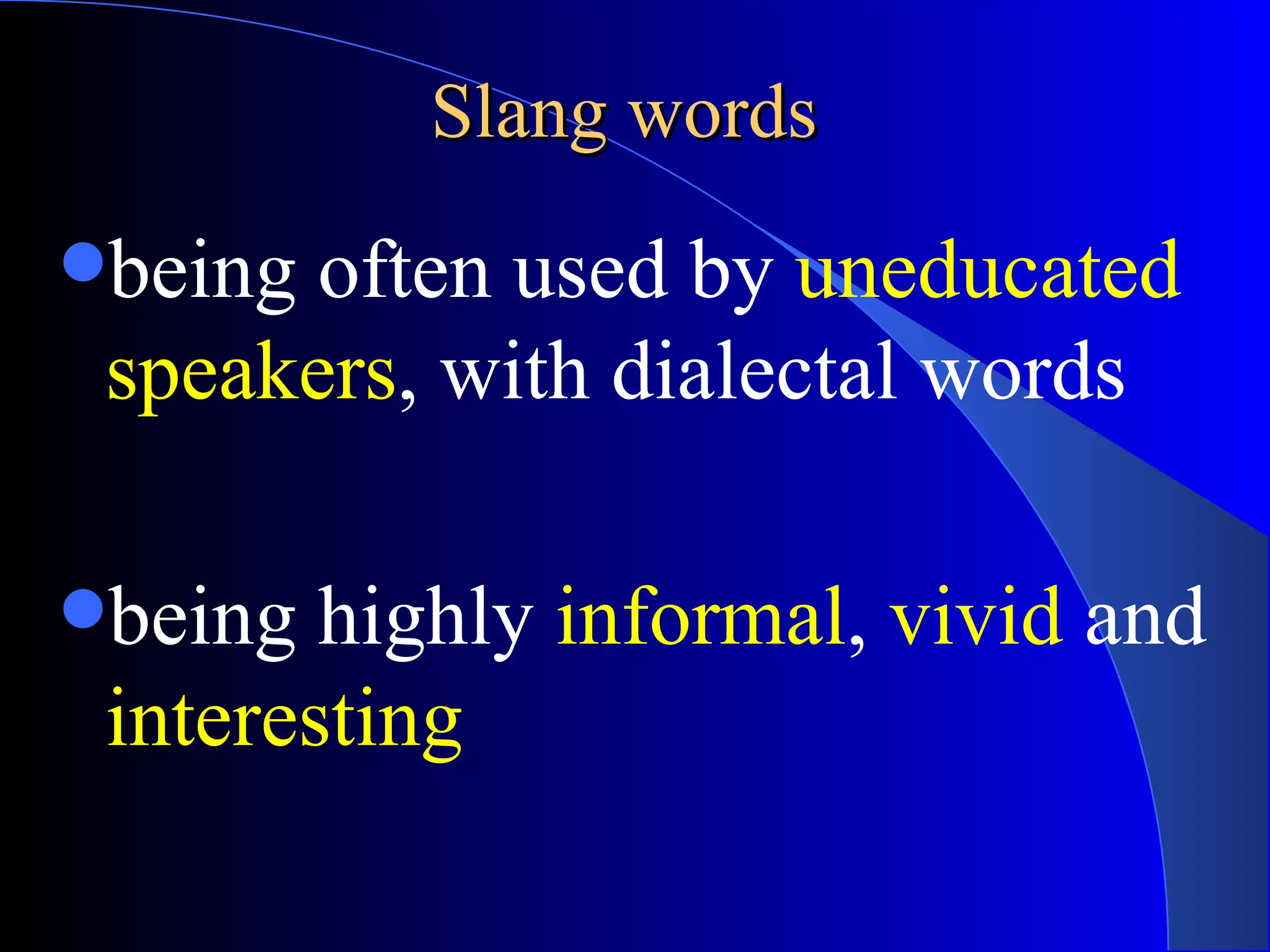 Stylistic Classification of English Vocabulary | PPT