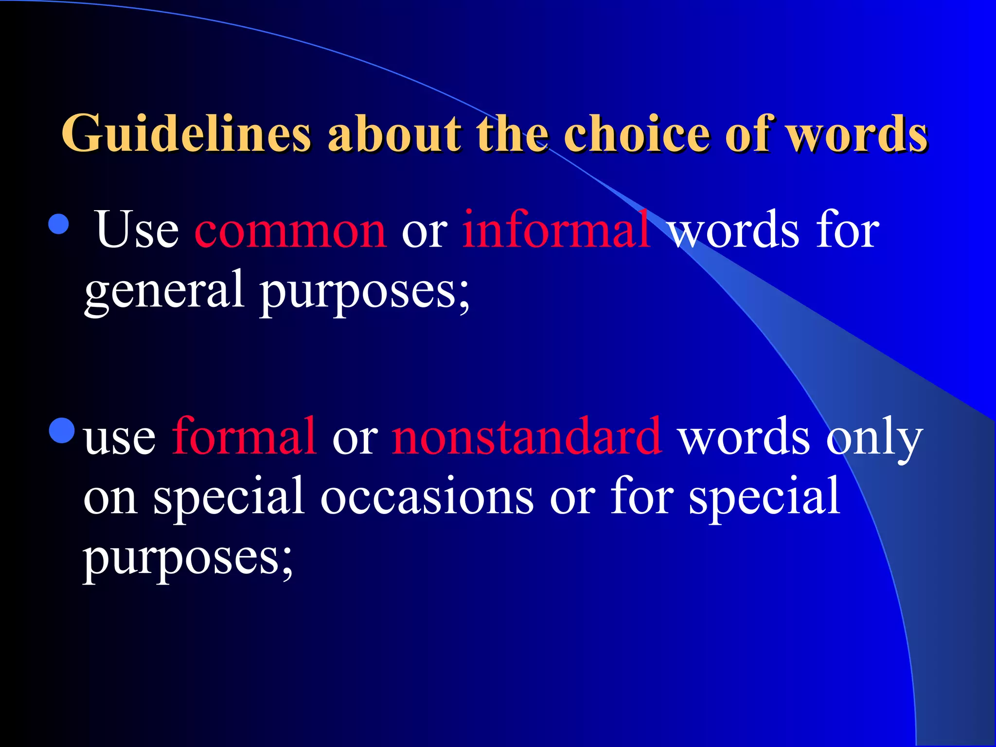 Stylistic Classification of English Vocabulary | PPT