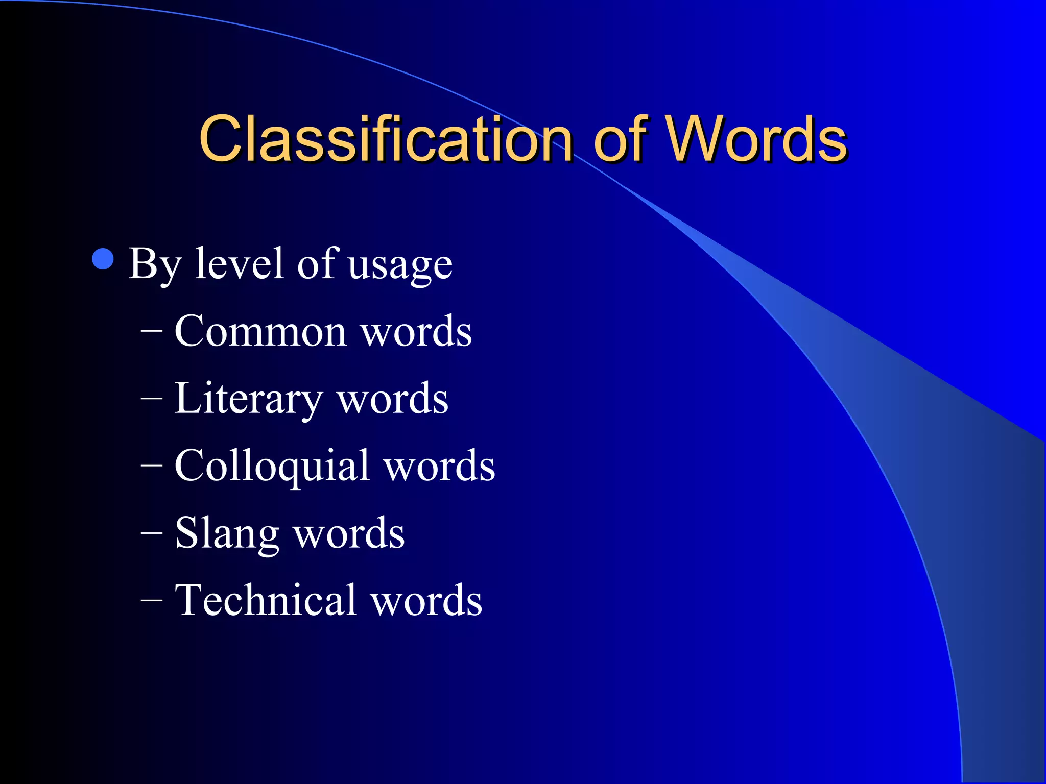 Stylistic Classification of English Vocabulary | PPT