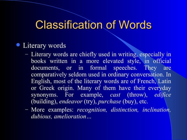 Stylistic Classification of English Vocabulary | PPT | Books and Literature