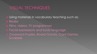 Vocabulary teaching | PPTX