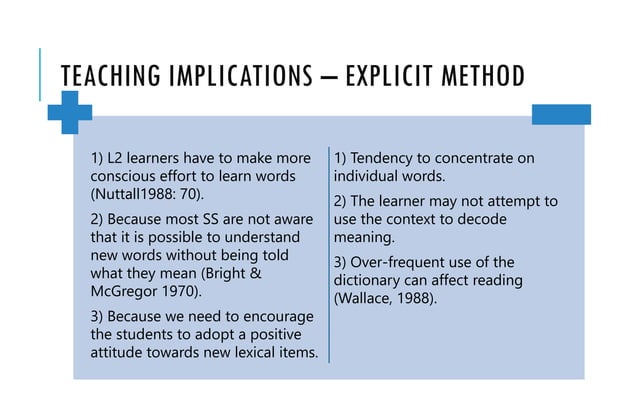 Vocabulary Teaching: Implicit vs Explicit Instruction | PDF | Education
