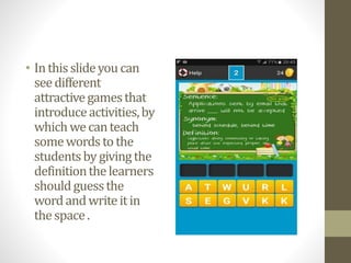 Vocabulary teaching games | PPTX