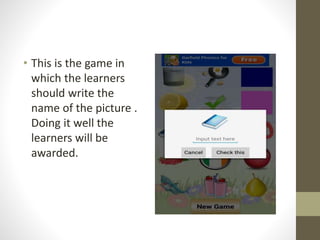 Vocabulary teaching games | PPTX