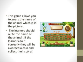 Vocabulary teaching games | PPTX