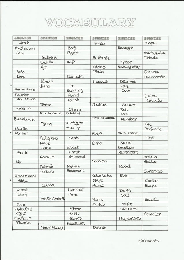 Vocabulary test | PDF