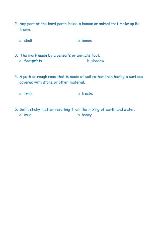 English 3 - Vocabulary test 3 | PDF