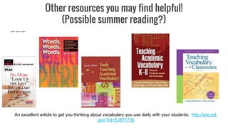 Vocabulary thinking from learning unit #2 | PPT