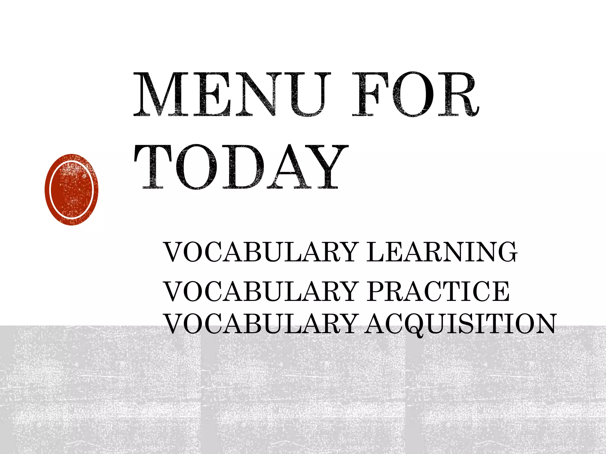 Vocabulary tools for learning English | PPT