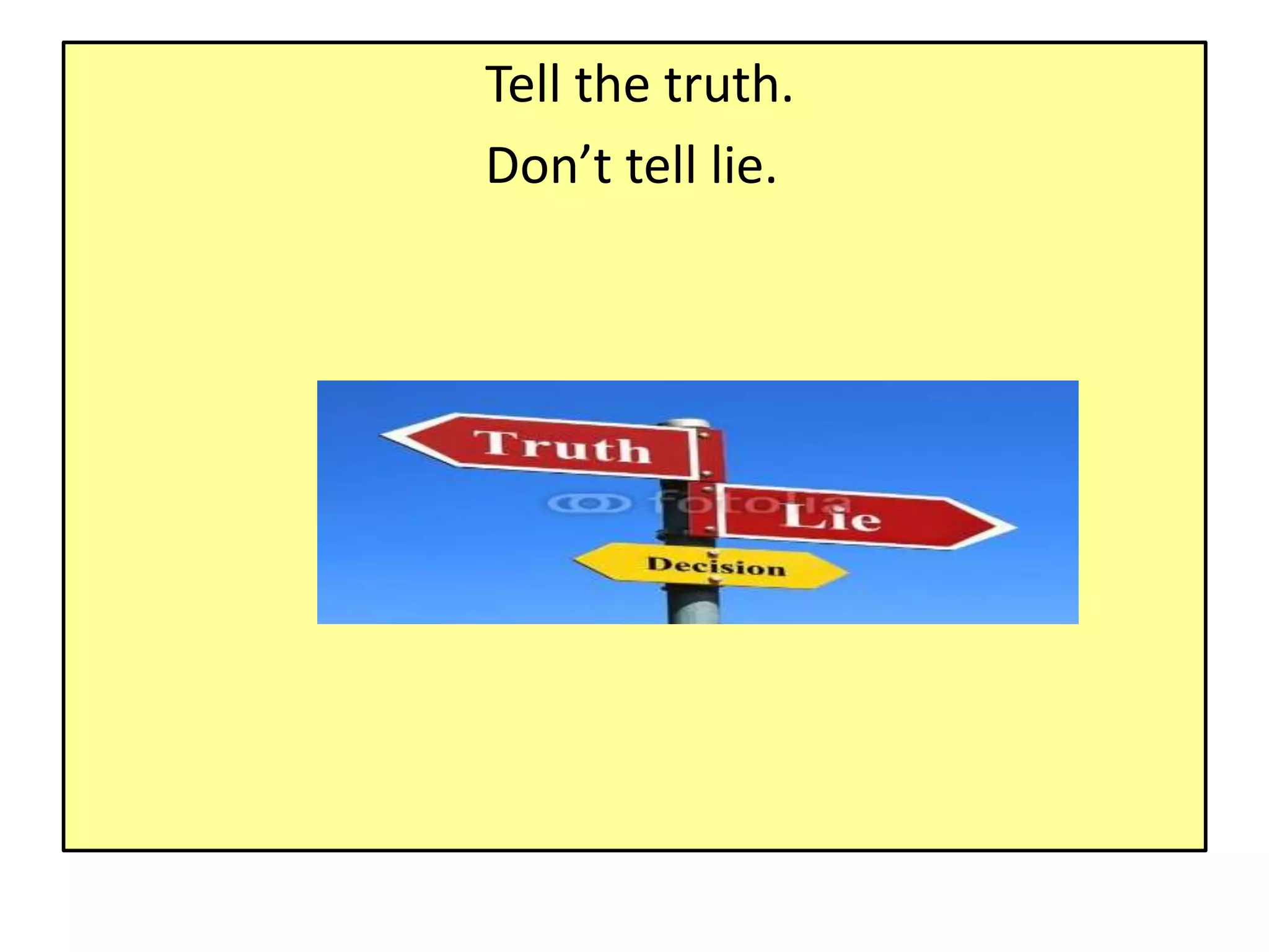 Vocabulary truth and lie | PPT
