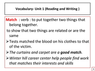 ENG 001 - Vocabulary Unit 1 R & W 1.pptx