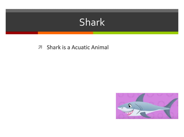 Vocabulary Unit 2 - Acuatic Animals for kids | PPTX