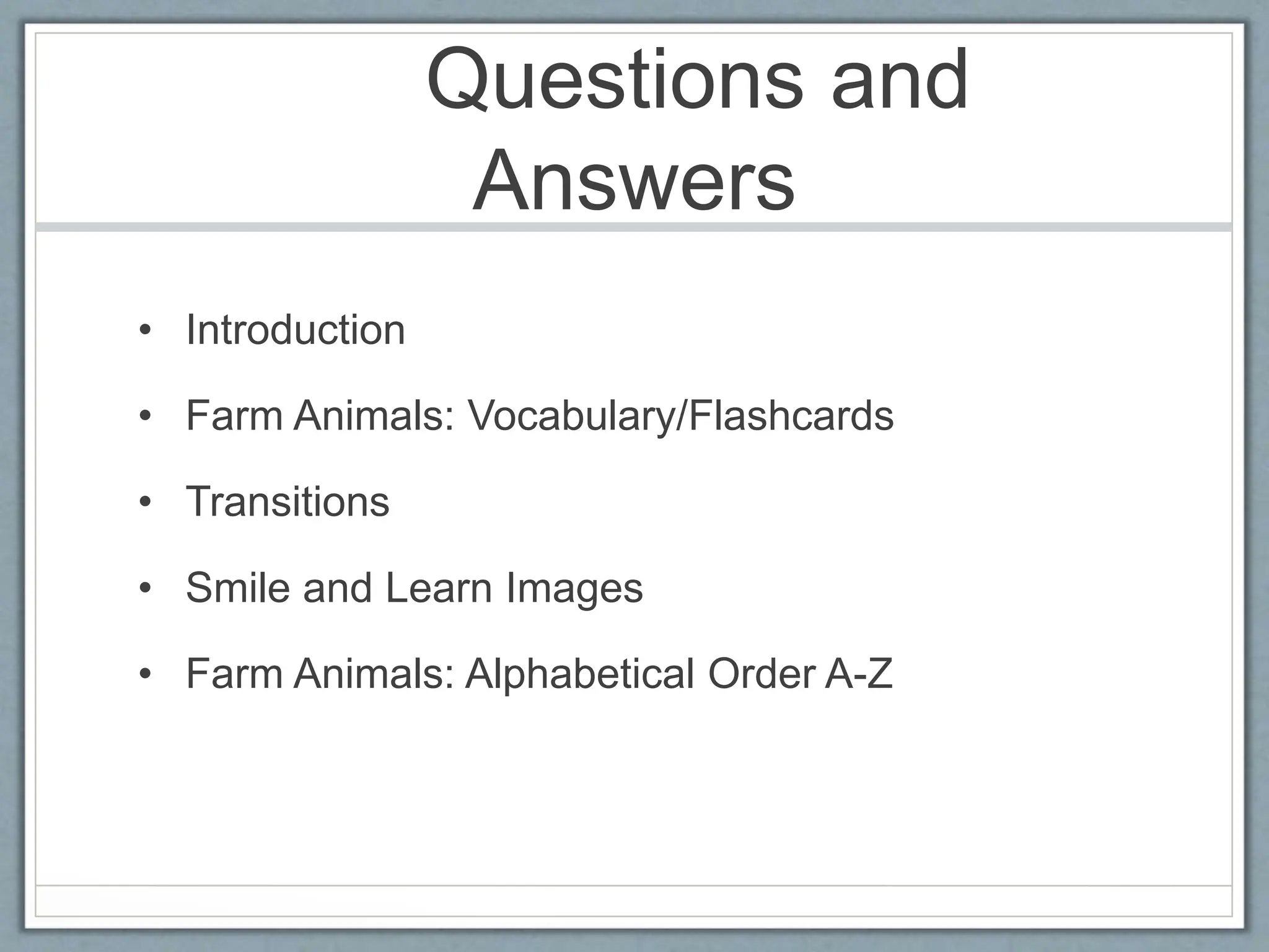 Vocabulary Unit 2 - Farm Animals for kids | PPTX | Dogs | Pets
