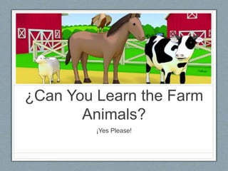 Vocabulary Unit 2 - Farm Animals for kids | PPTX