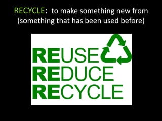 Vocabulary unit 3 recycling | PPTX