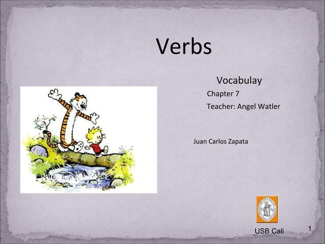 Vocabulary Verbs Chapter 7 | PPT