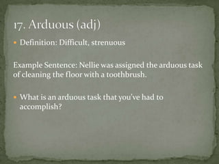 Vocabulary week 2 #11 20 | PPT