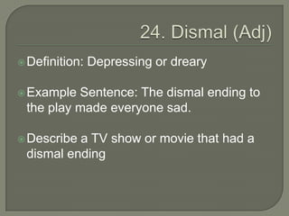 Vocabulary week 3 #21 30 | PPT