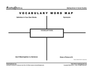 Vocabulary Word Map #2 | PDF