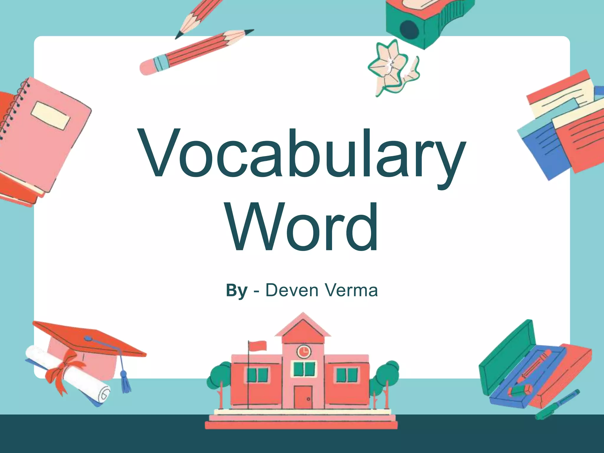Vocabulary word ppt | PPTX