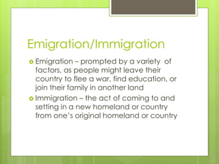 Vocabulary words migratiion | PDF
