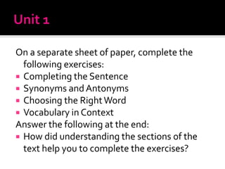 Vocabulary workshop Intro | PPTX