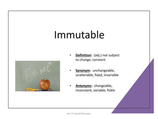 Vocabulary Workshop Level F Unit 6.ppt