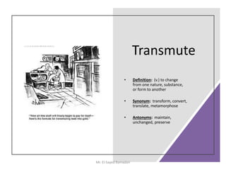 Vocabulary Workshop Level F Unit 6.ppt