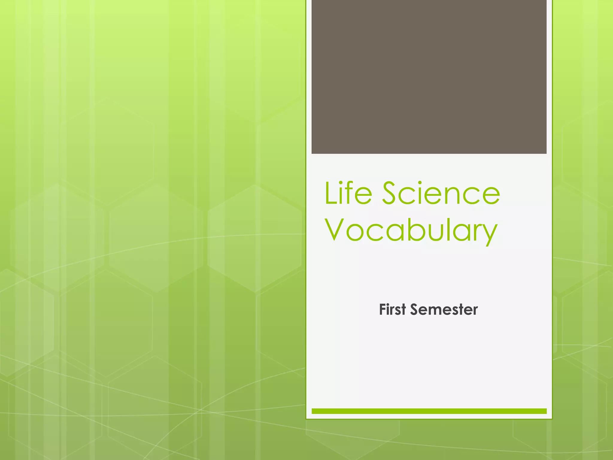 First Semester Vocabulary | PPTX