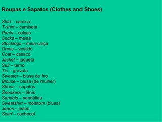 Vocabulário roupas | PPT