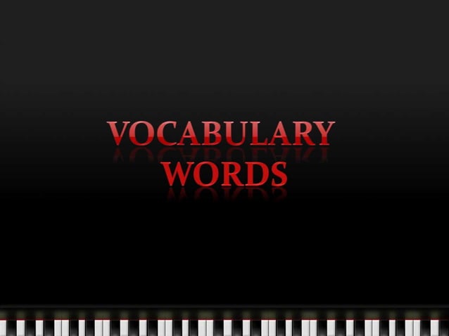 Vocab word powerpoint | PPT