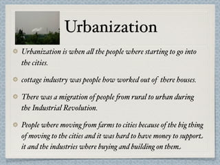 Industrial Revolution Vocabulary | PPT