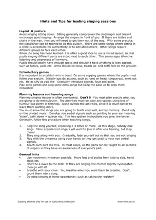 Vocal activities | PDF