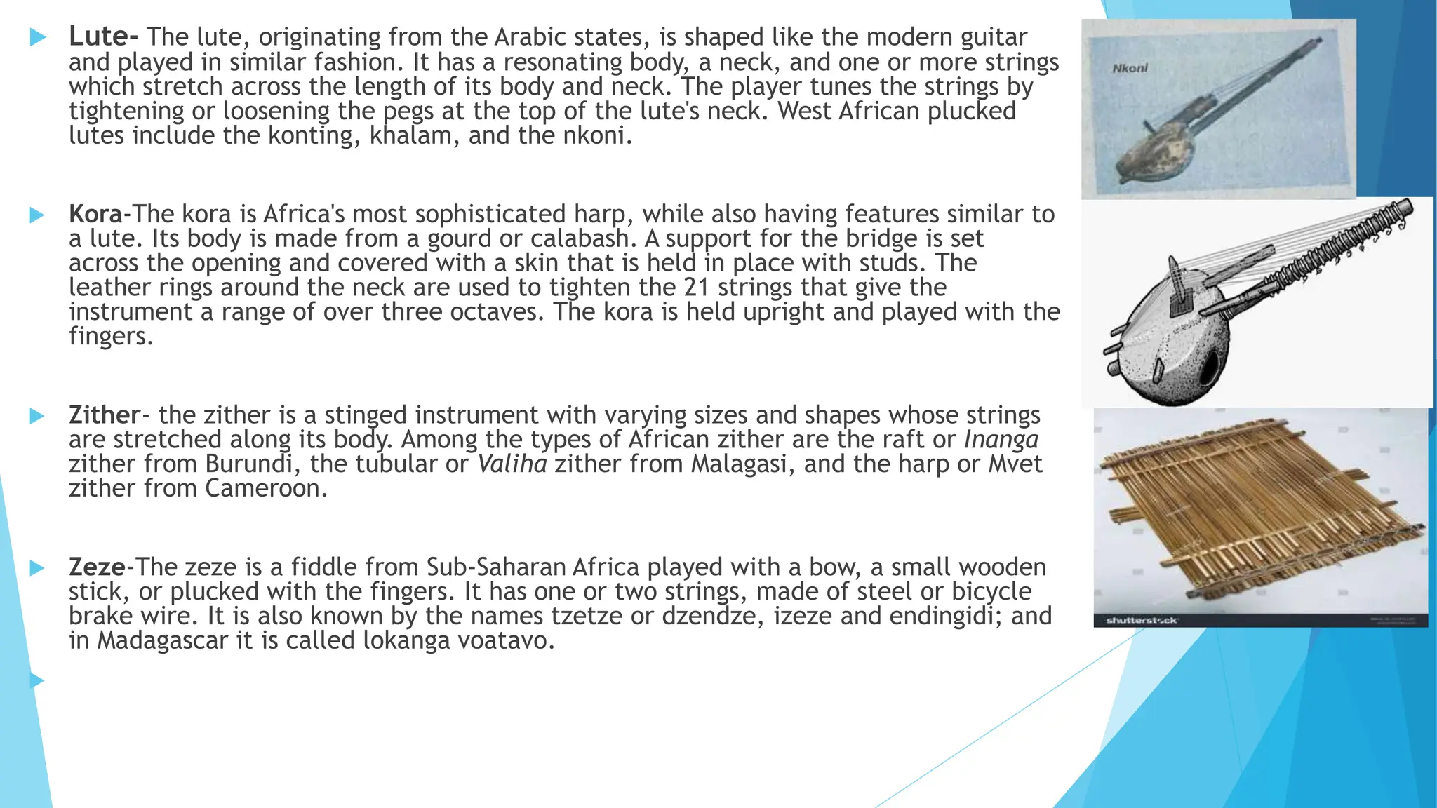 VOCAL-FORMS-OF-AFRICAN-MUSIC-INTRUMENTS.pptx | Music | Entertainment