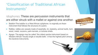 VOCAL-FORMS-OF-AFRICAN-MUSIC-INTRUMENTS.pptx | Music | Entertainment