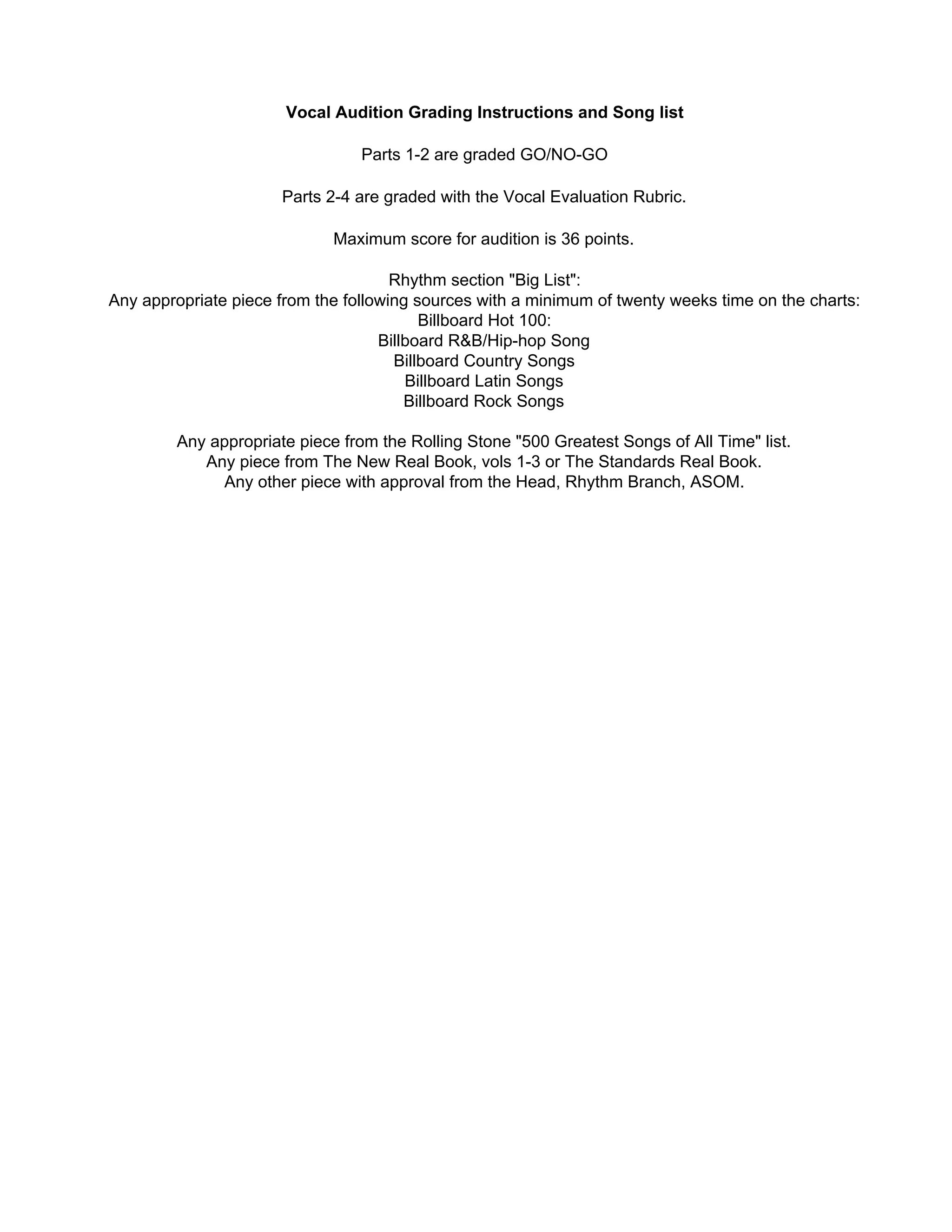 Vocal audition form | PDF