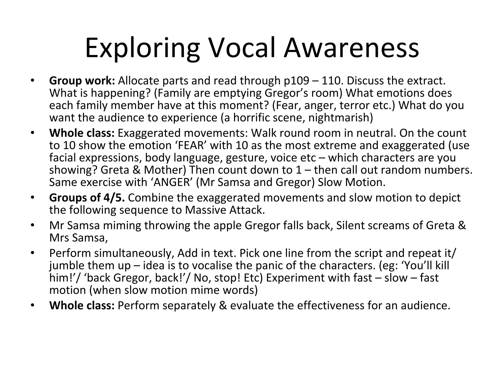 Vocal awareness | PPT