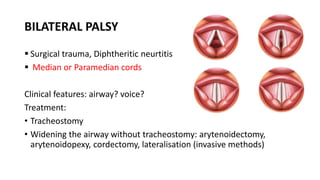 Vocal cord palsy | PPTX