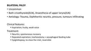 Vocal cord palsy | PPTX