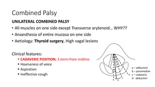 Vocal cord palsy | PPTX