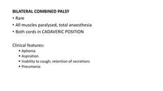 Vocal cord palsy | PPTX