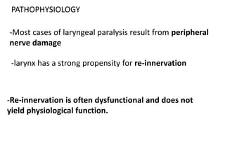 vocal cord paralysis presentation larynx | PPT