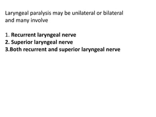 vocal cord paralysis presentation larynx | PPT