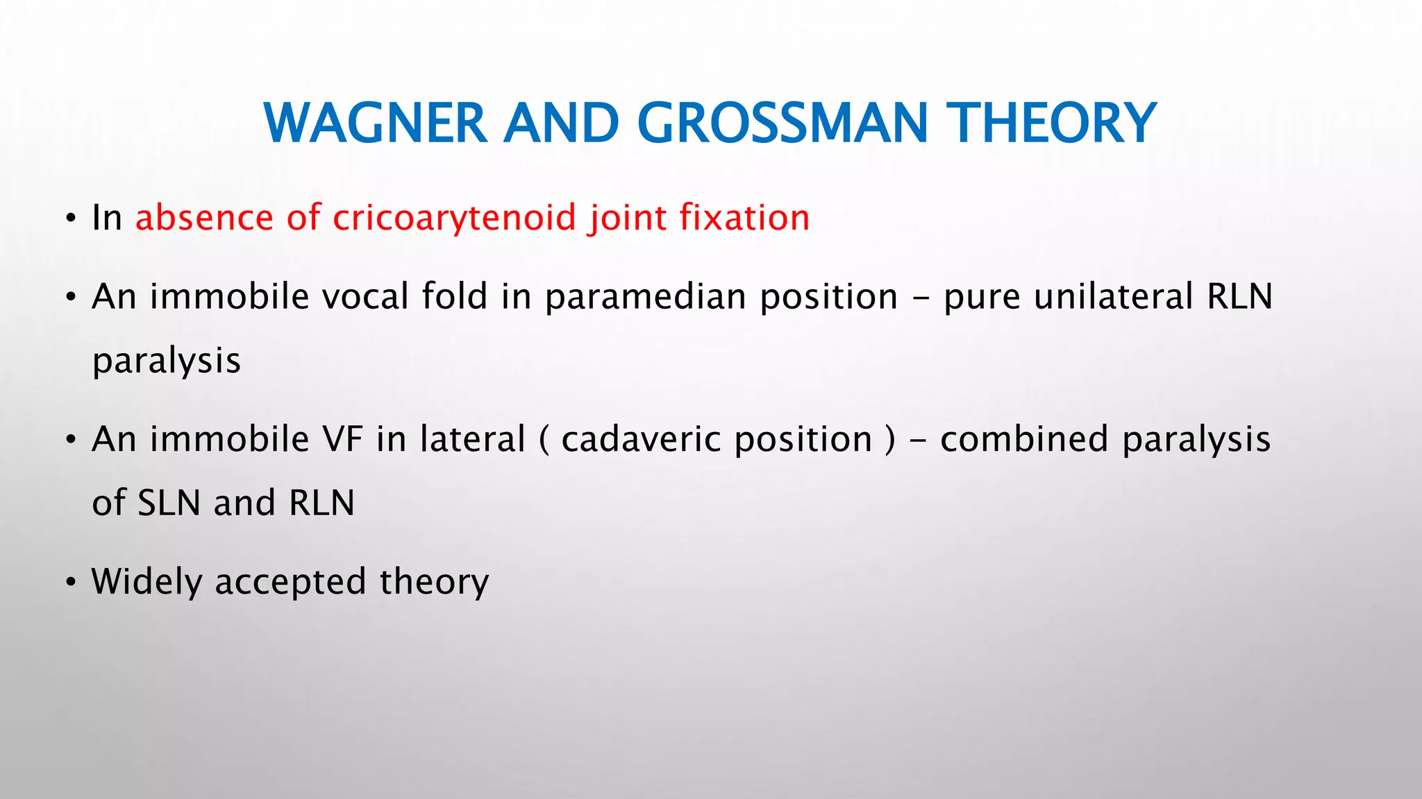 Vocal cord paralysis | PPTX
