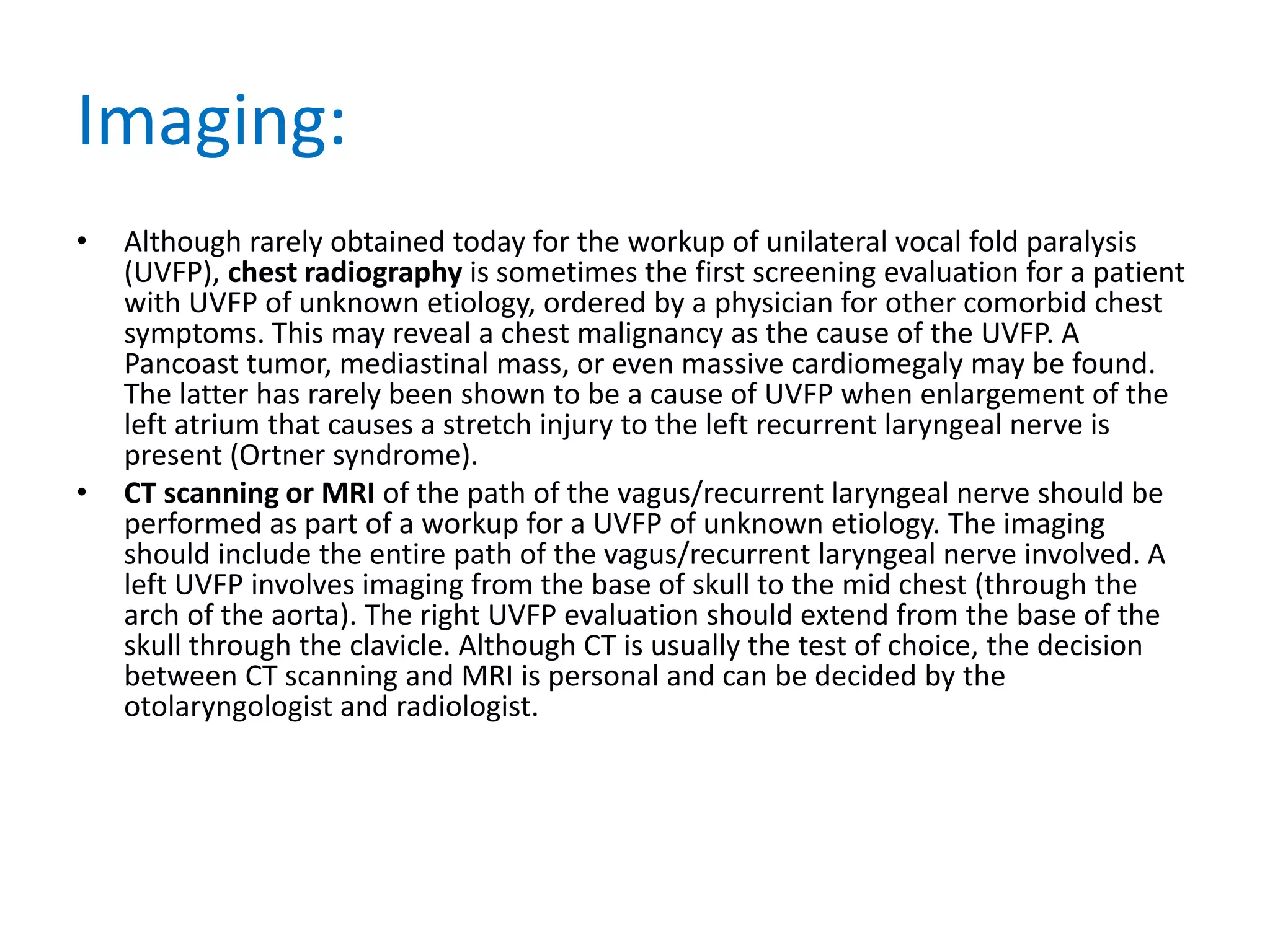 Vocal cord paralysis | PPTX