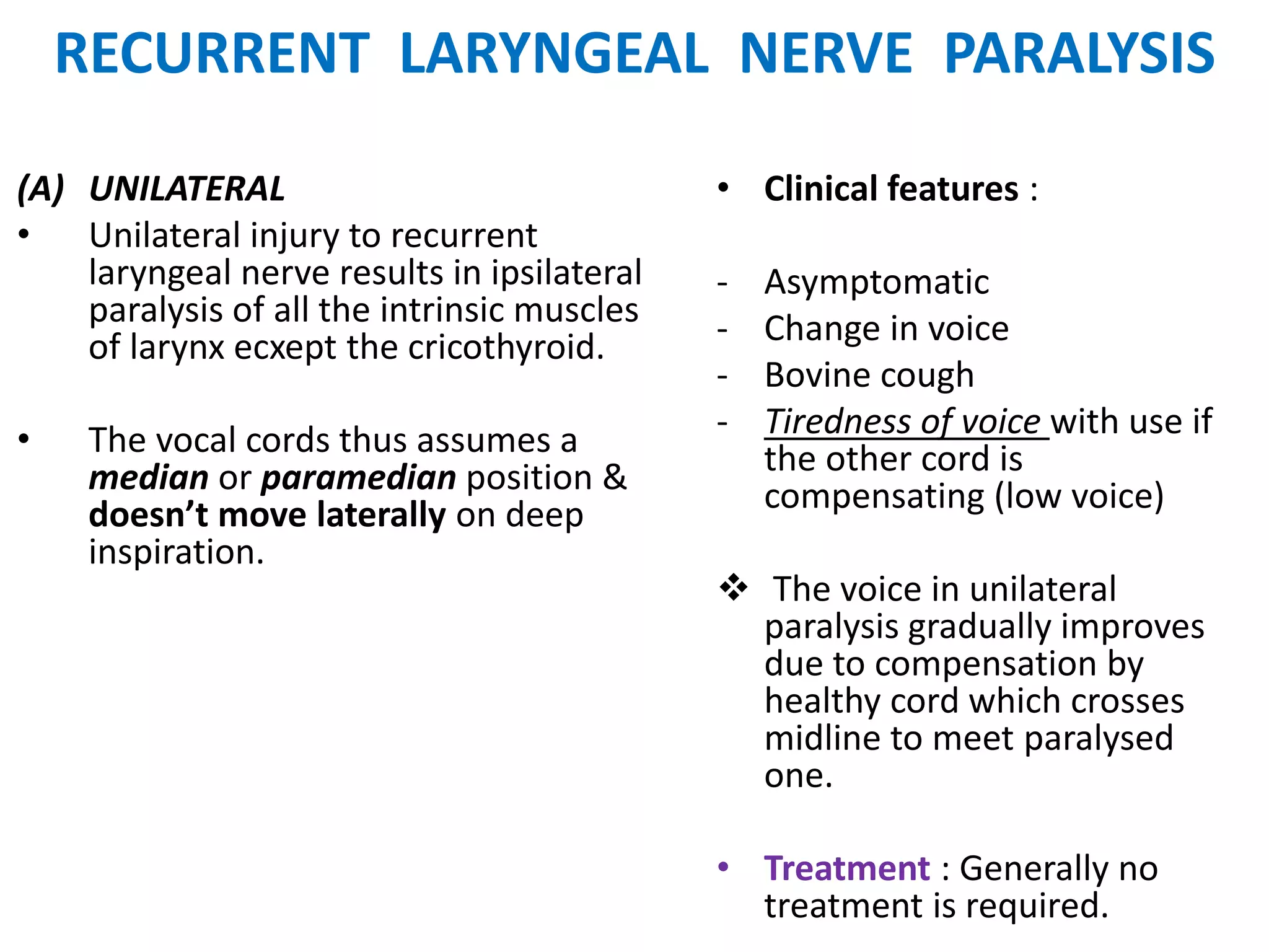 Vocal cord paralysis | PPTX