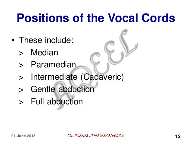 Vocal Cords Movements by Dr. Aqeel Ahmed Waqas (AIMC/JHL)