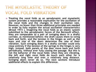 Vocal cords vibration theories | PPTX